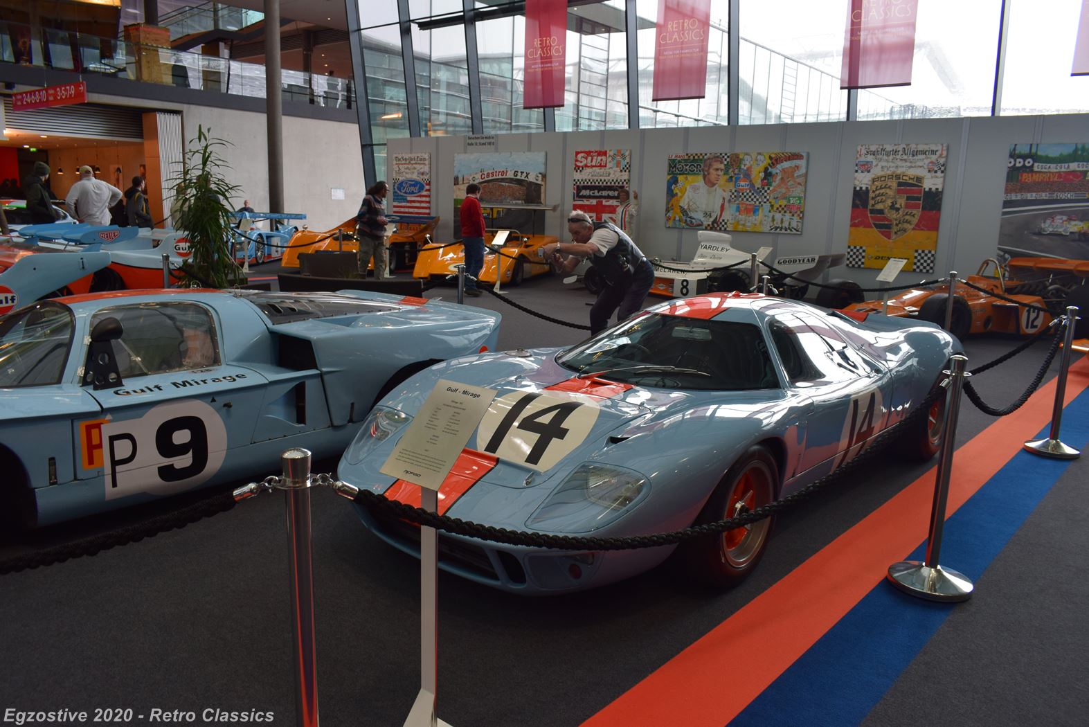 20 iconic racing legends in Gulf livery at Retro Classics - Egzostive